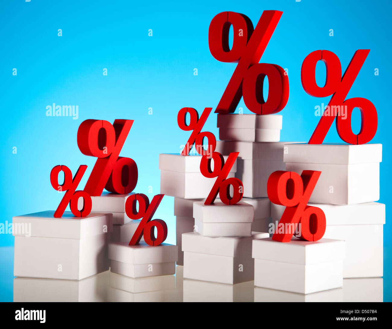 Red percentage symbols Stock Photo - Alamy