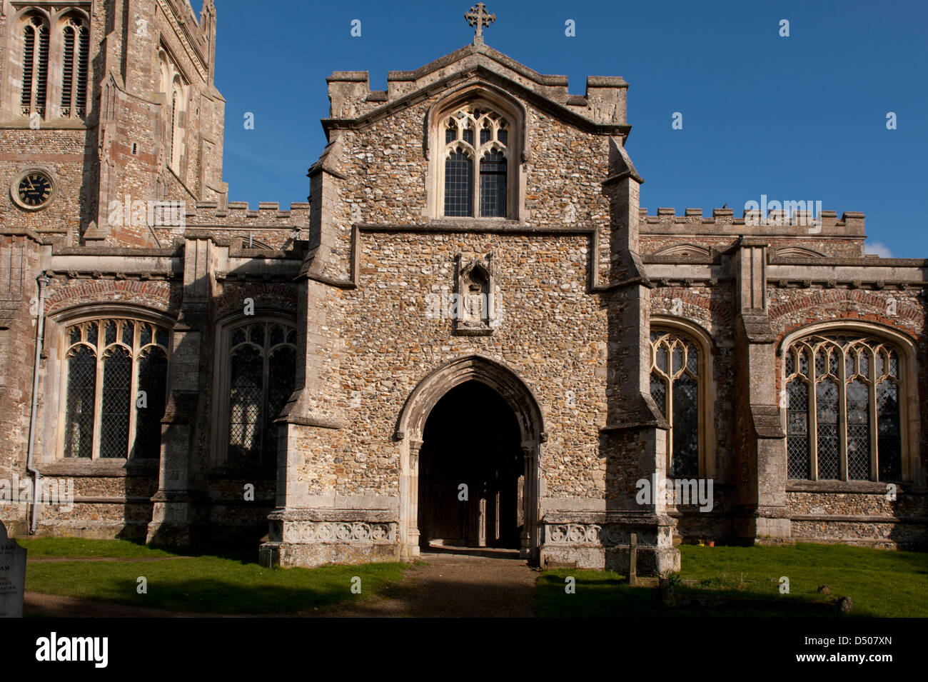 Thaxted, Essex, England. 21 March 2013 Seen here: St John the Baptist ...