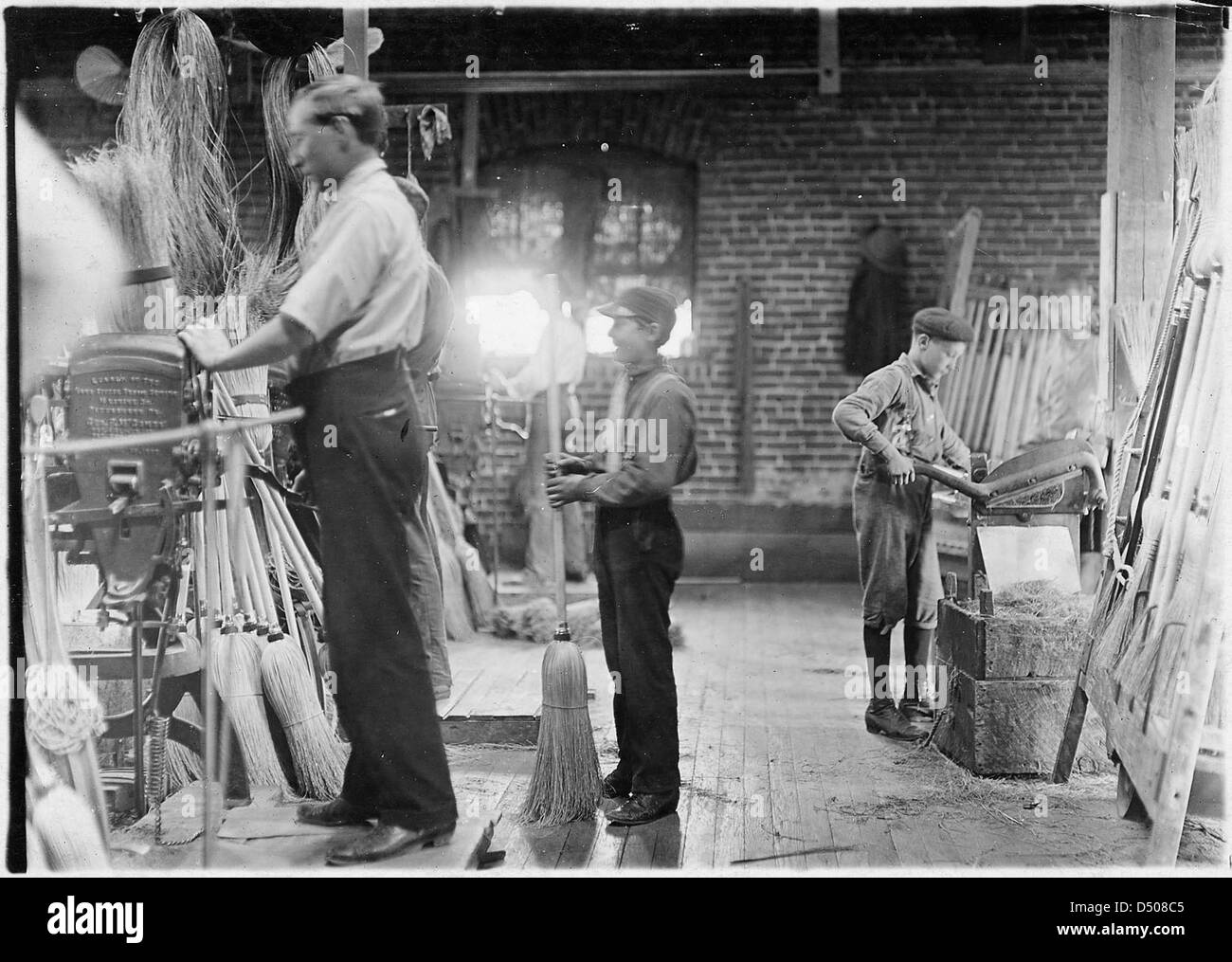 A photograph from October 1908 showing the S.W. Brown Manufacturing ...