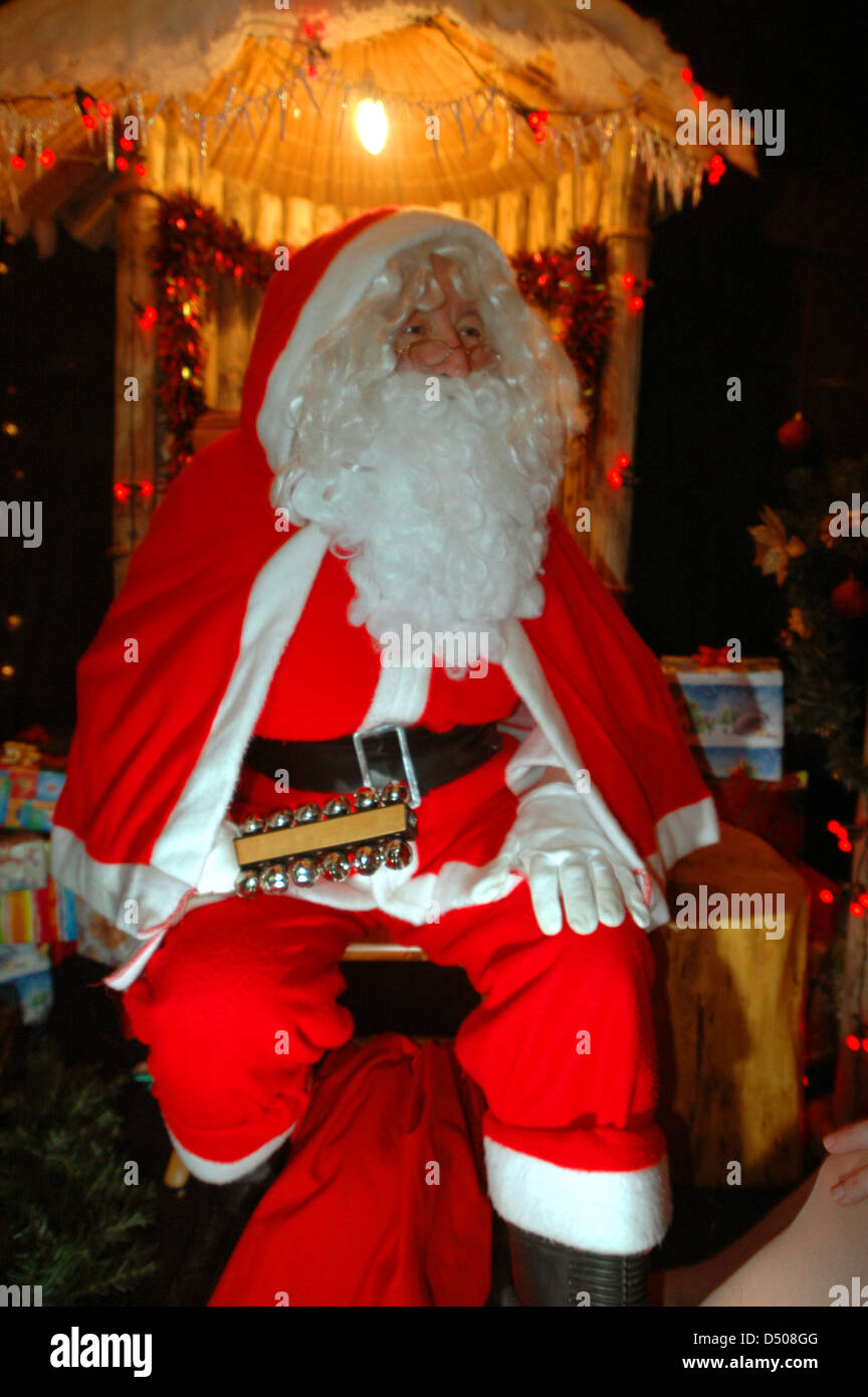 Santa Claus in a grotto Stock Photo - Alamy