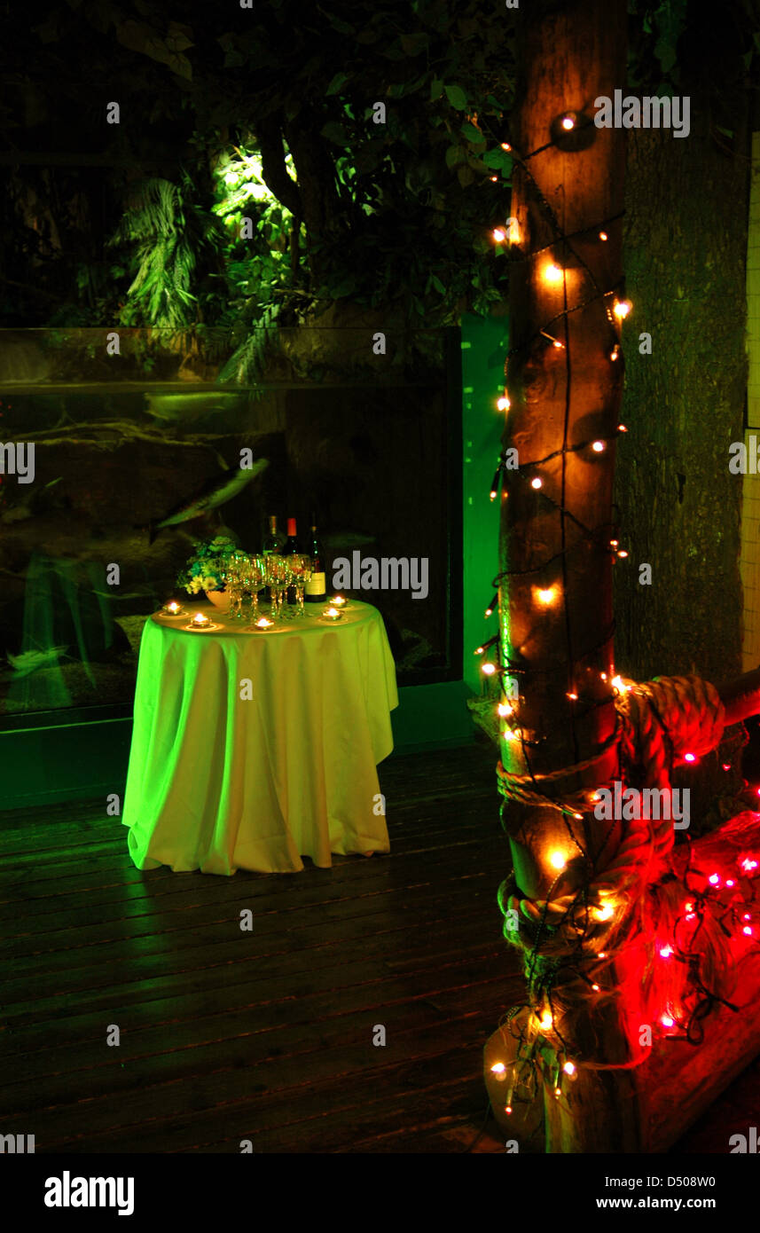 A dining table in beautiful location Stock Photo - Alamy