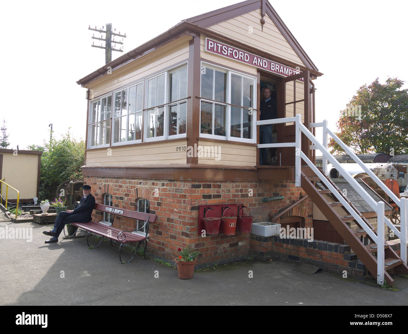 Signal box at Northampton & Lamport railway Stock Photo - Alamy