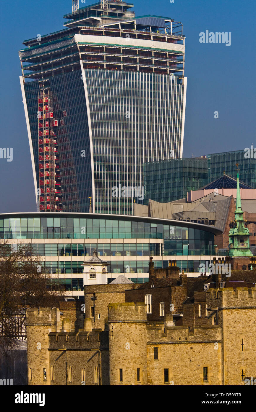 Tower of London with city construction project Stock Photo - Alamy