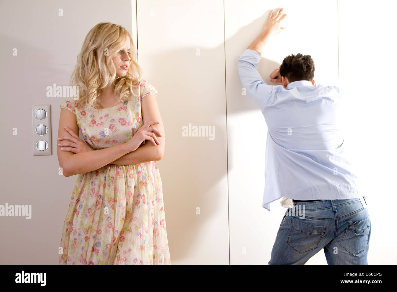 Couple having a fight Stock Photo - Alamy