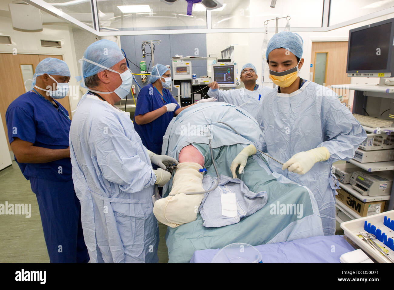 Hospital operation surgery NHS Admission Doctor Surgeon admission Stock ...