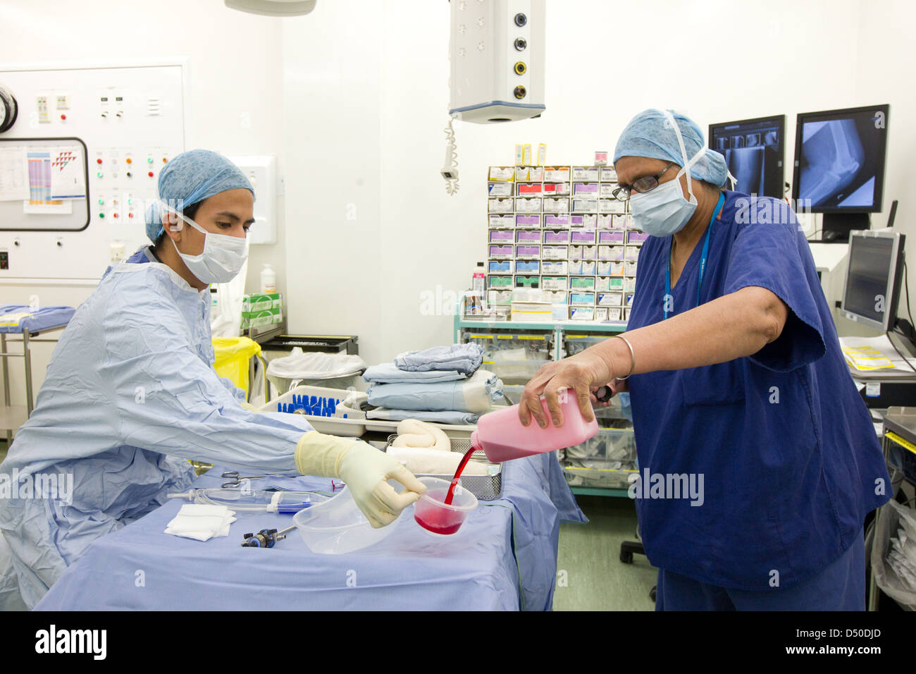 Hospital operation surgery NHS Admission Doctor Surgeon admission Stock ...