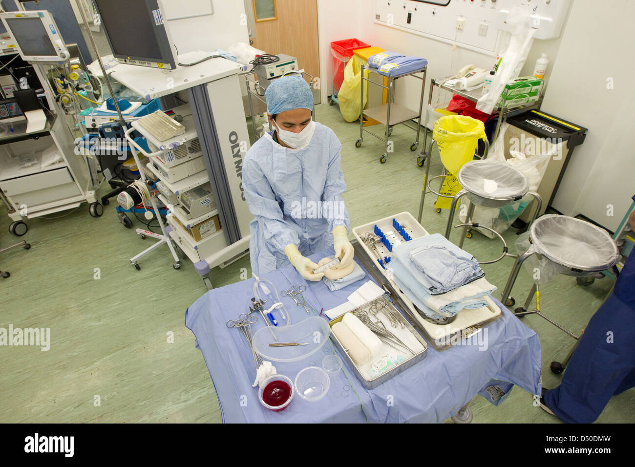 Hospital operation surgery NHS Admission Doctor Surgeon admission Stock ...