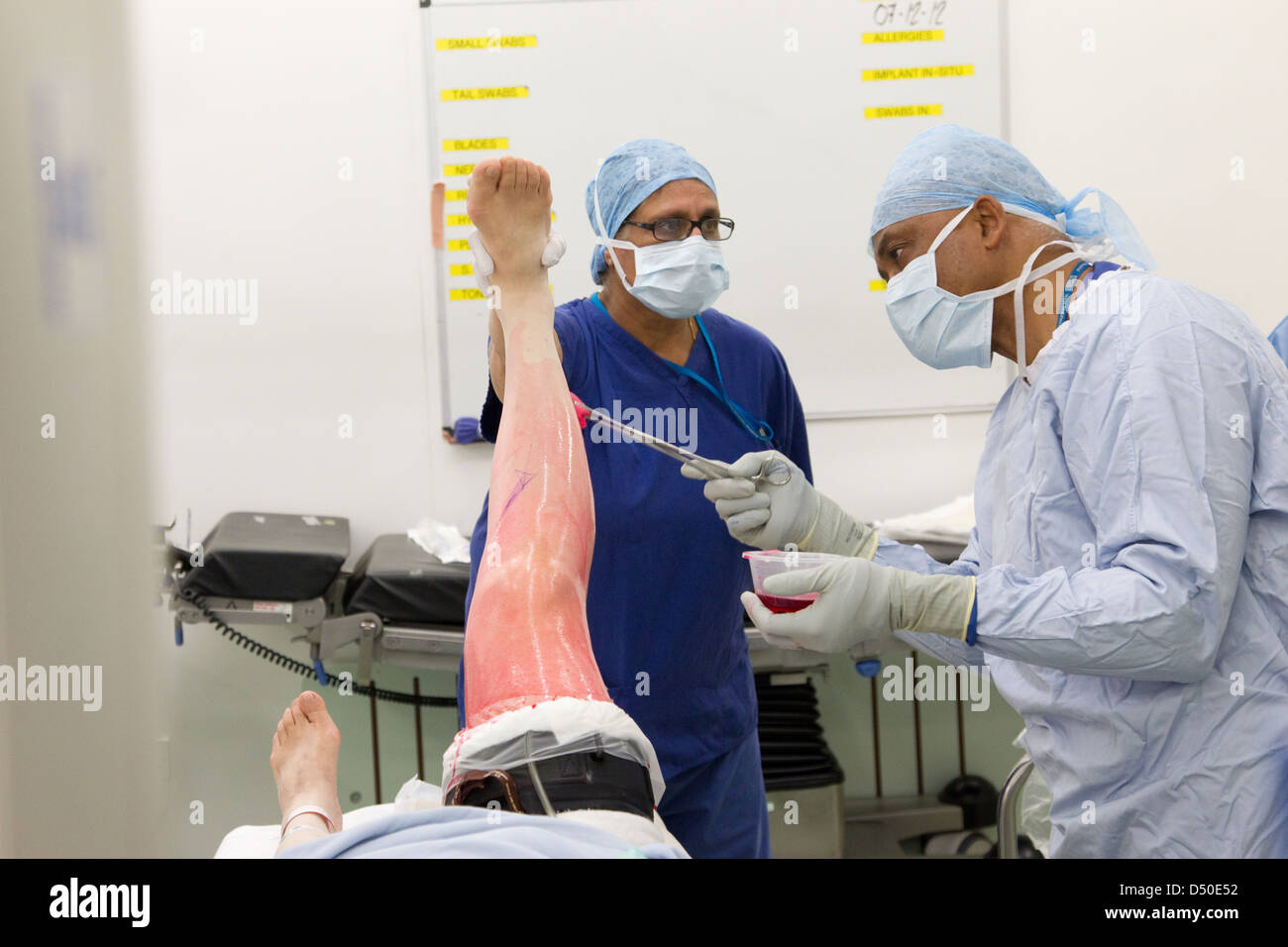 Hospital operation surgery NHS Admission Doctor Surgeon admission Stock ...