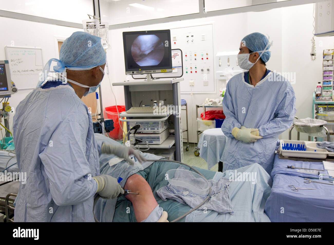 Hospital operation surgery NHS Admission Doctor Surgeon admission Stock ...