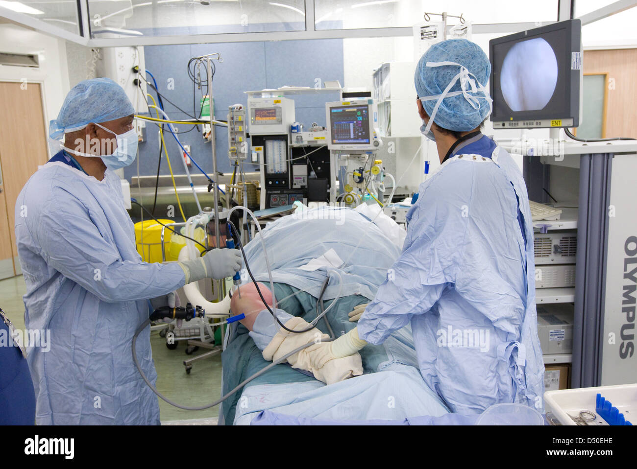 Hospital operation surgery NHS Admission Doctor Surgeon admission Stock ...