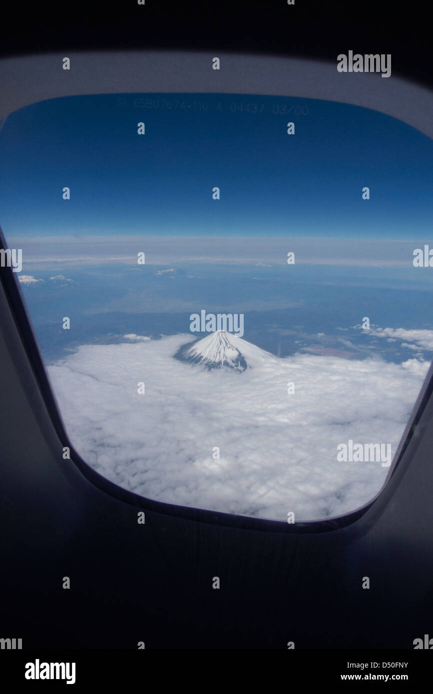 Mount Fuji from the air Stock Photo - Alamy
