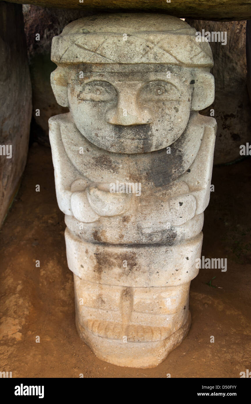 Ancient, pre-columbian statue in San Agustin, Colombia Stock Photo - Alamy