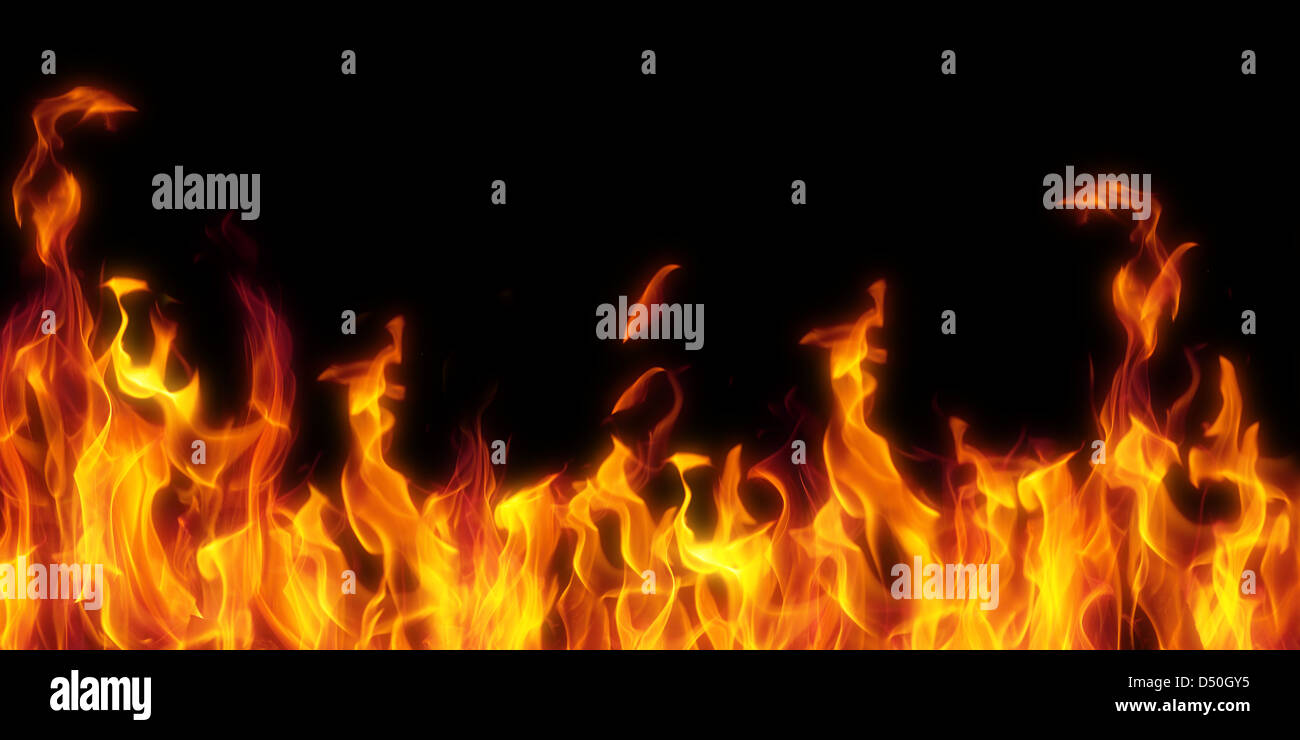 fire isolated over black background Stock Photo - Alamy