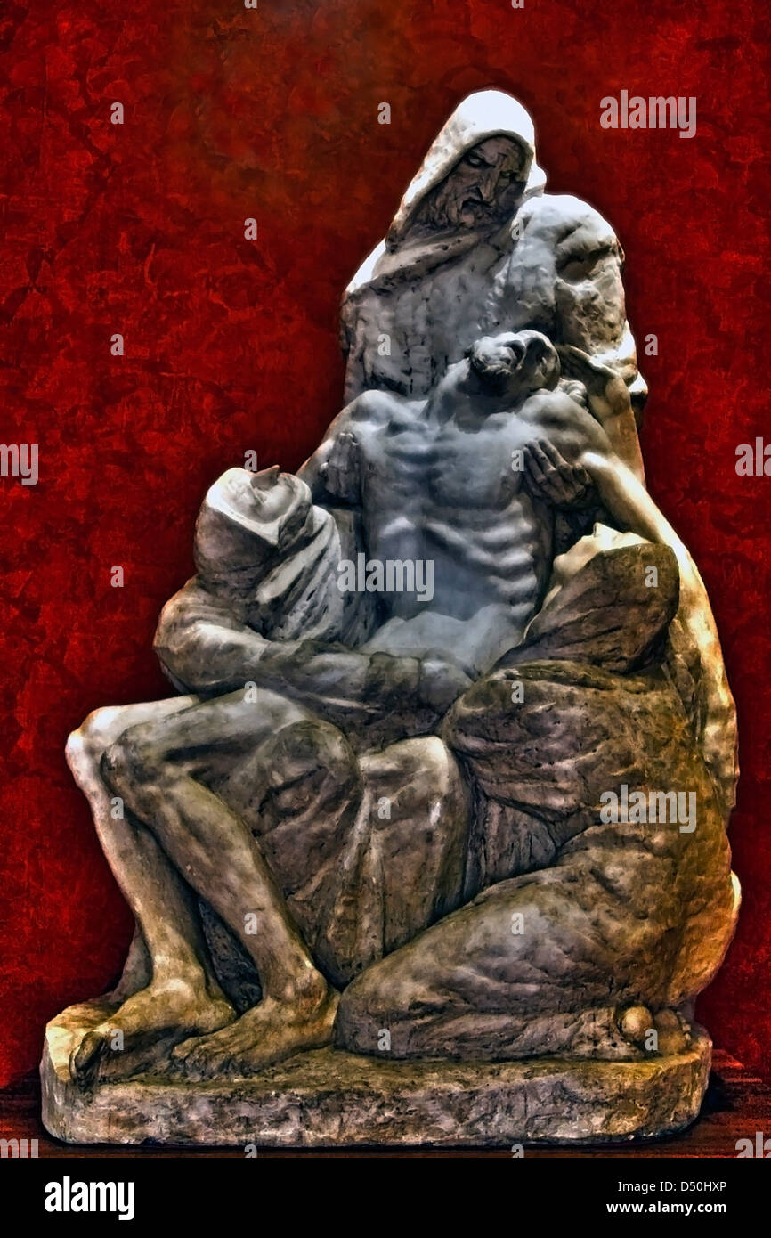 Pieta Romana, marble sculpture Stock Photo - Alamy