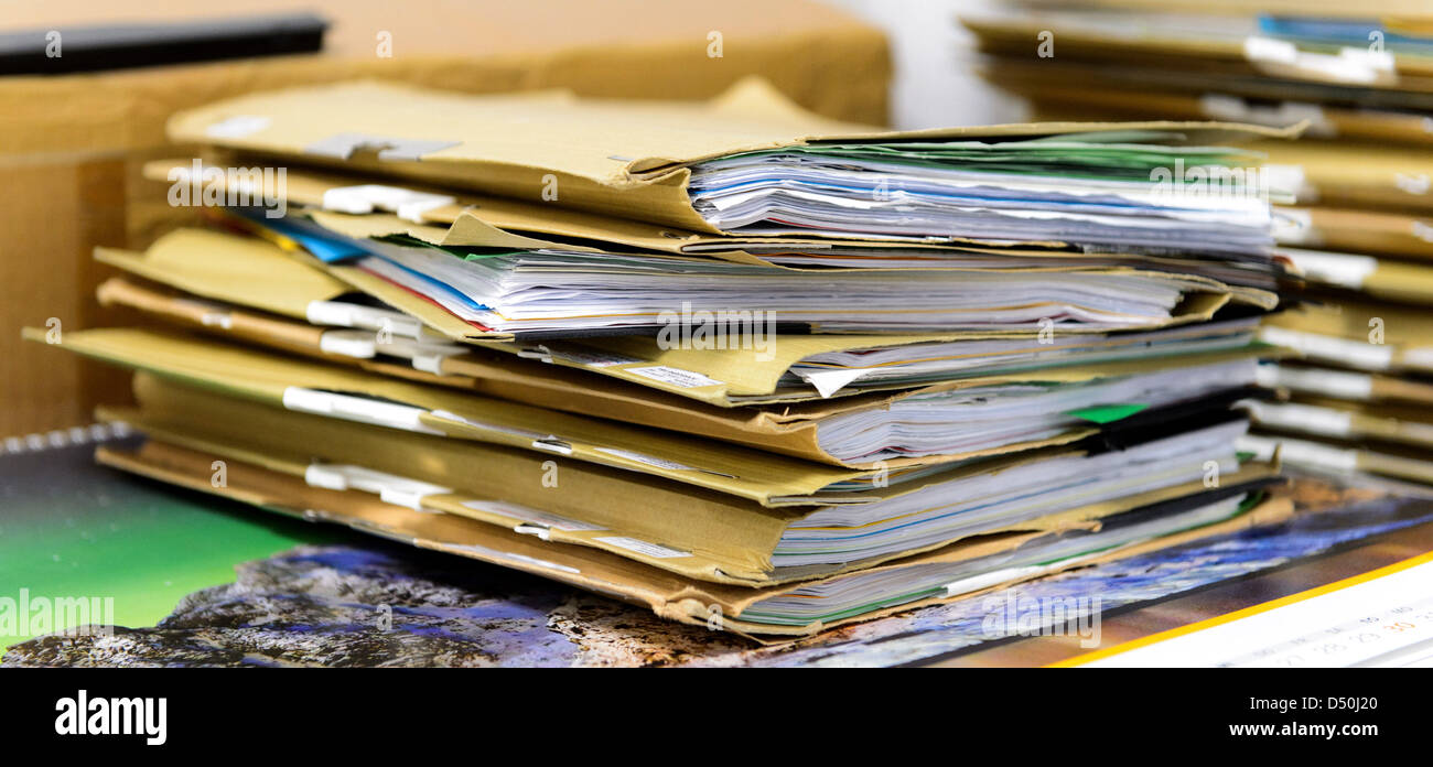 Files / office / stack Stock Photo - Alamy