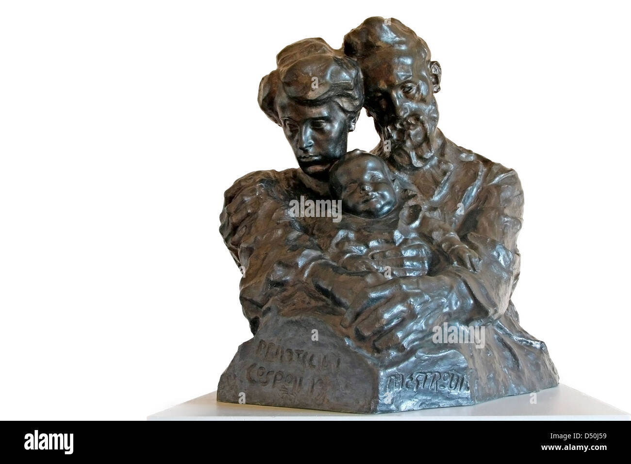 Family bronze sculpture Stock Photo - Alamy