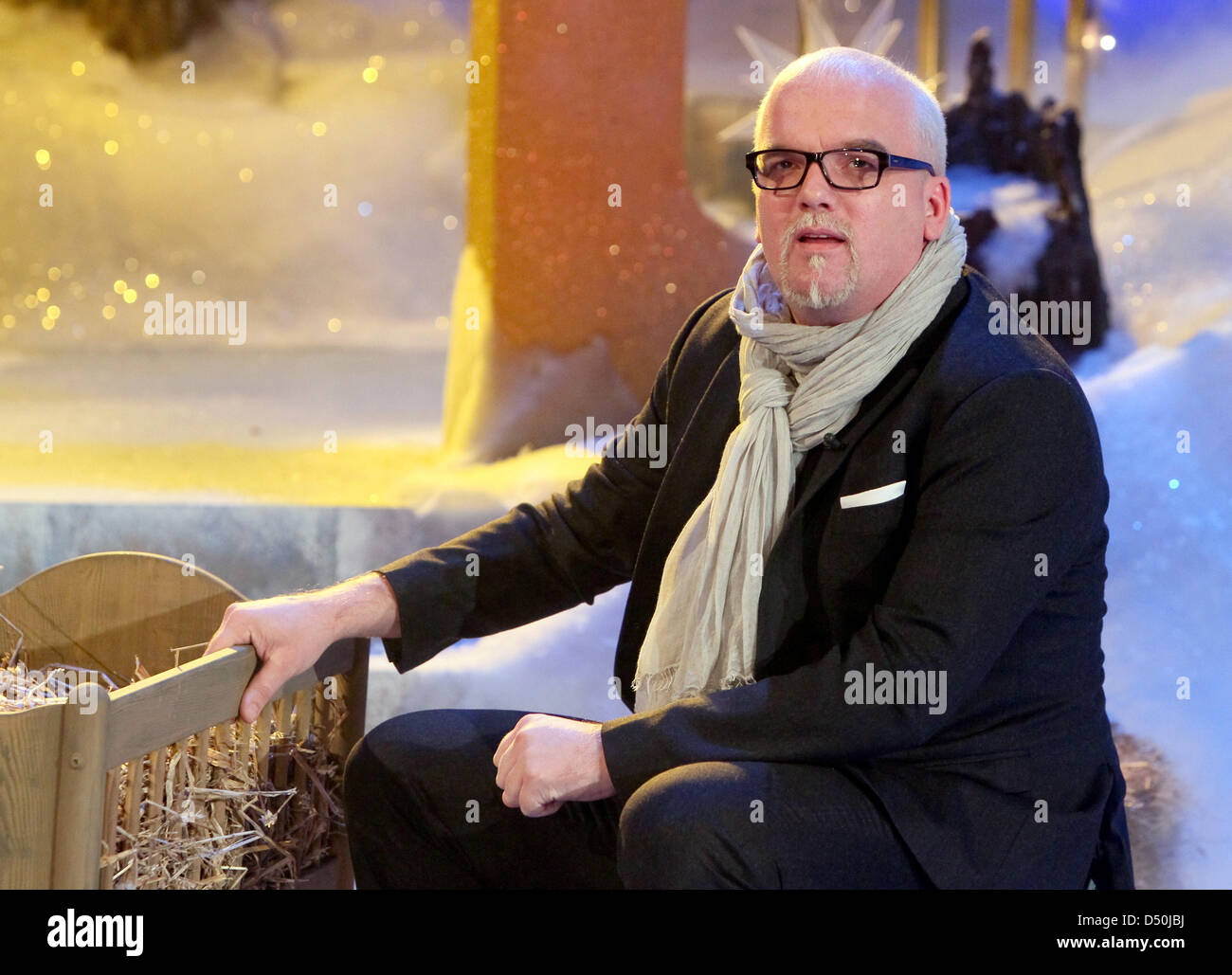 The Austrian singer DJ Oetzi performs during the recording of the TV ...