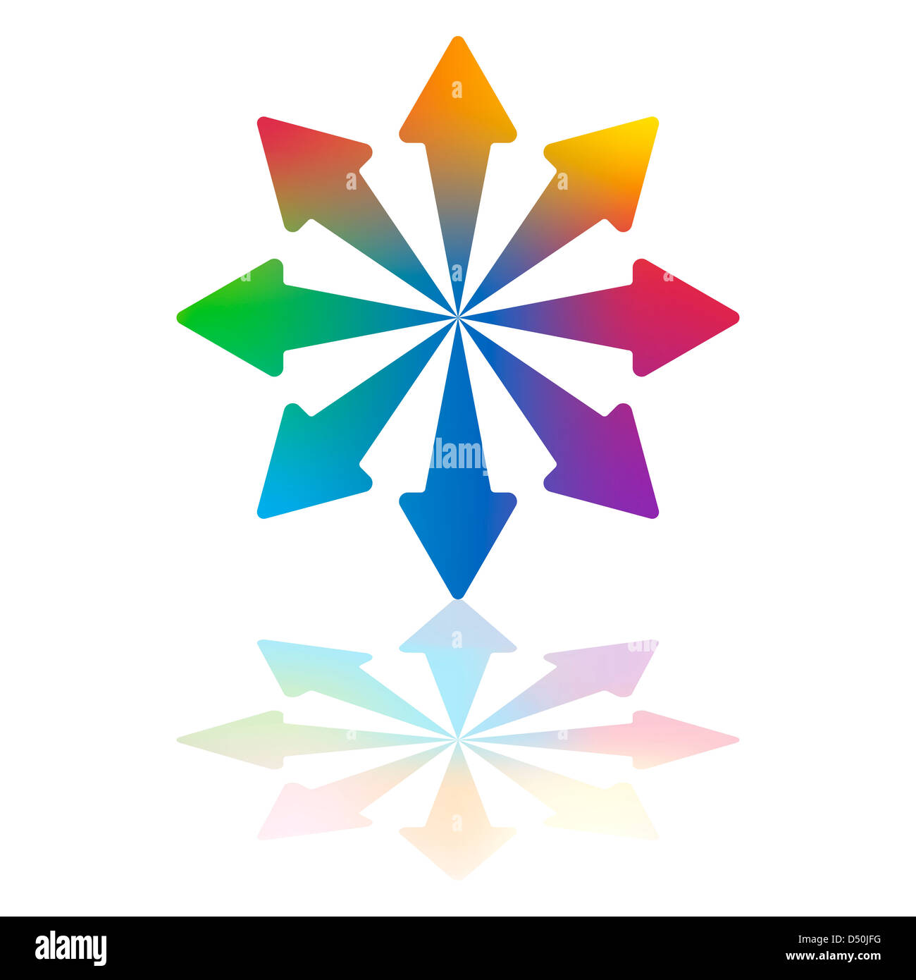 Arrow left right four north south east west equivalent same Cut Out ...