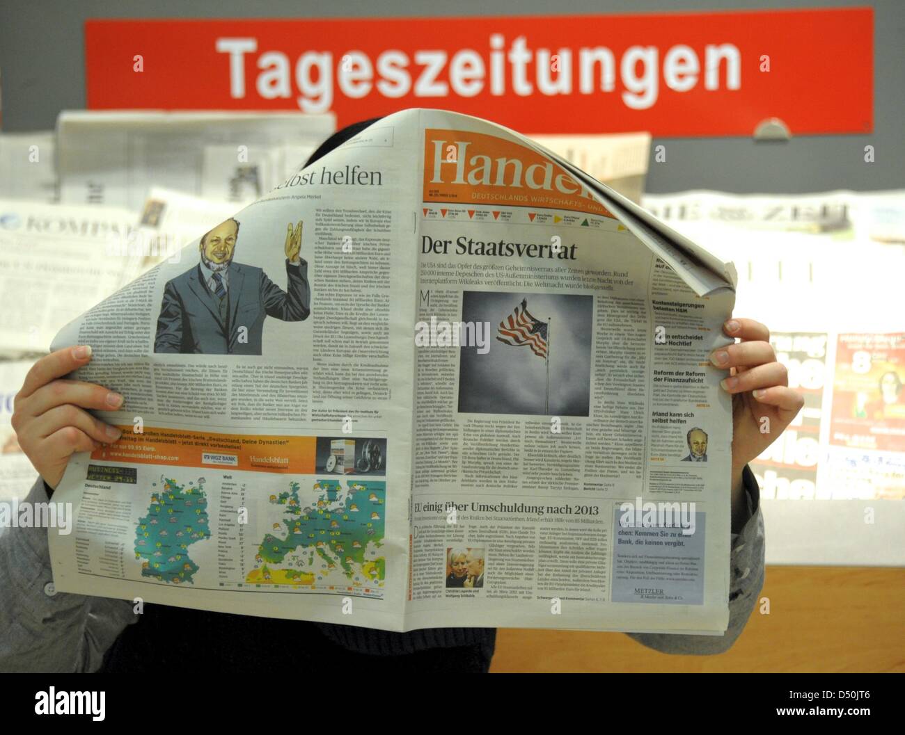 German newspapers report on WikiLeaks presenting confidential documents ...
