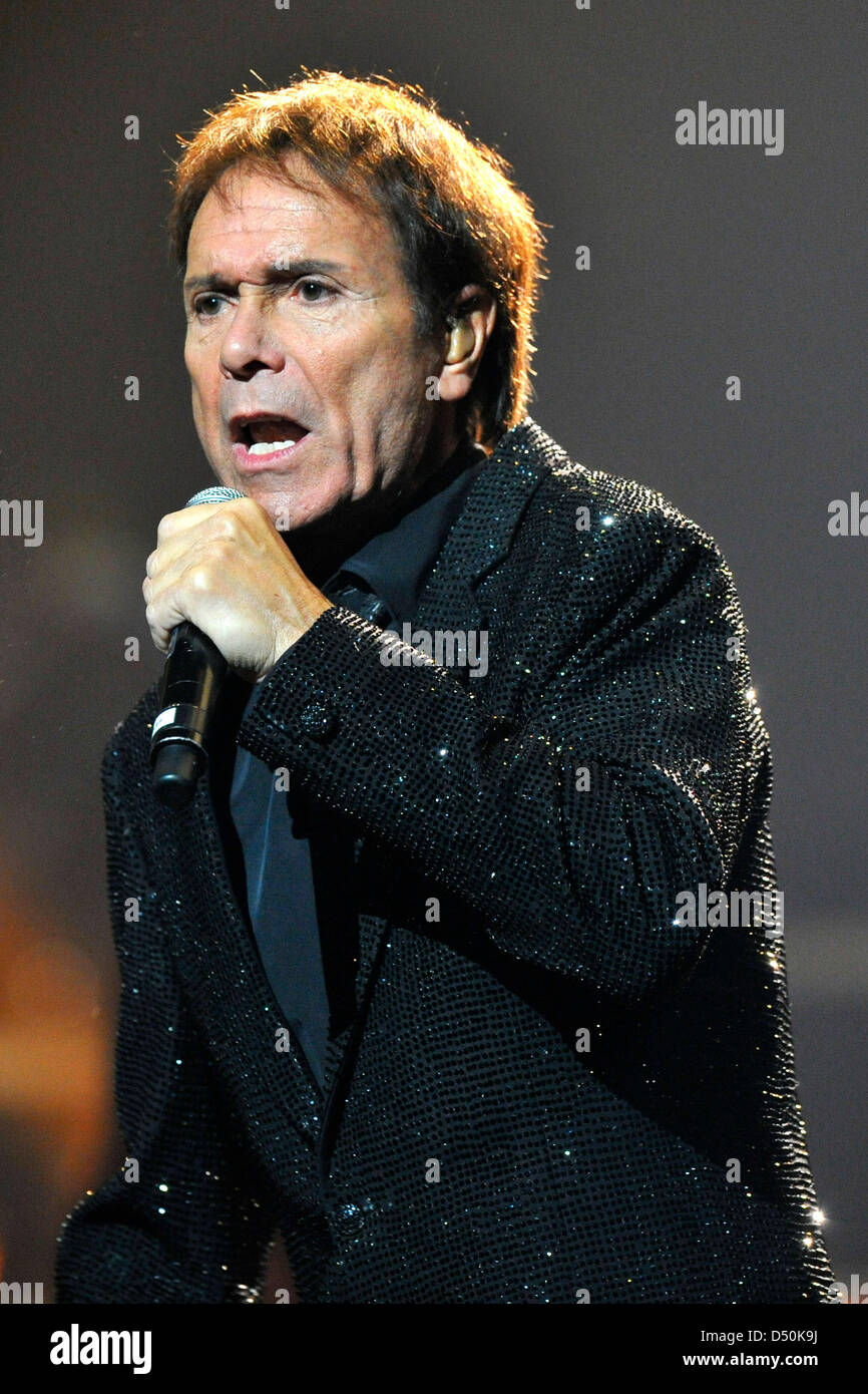 British singer Cliff Richard performs on stage during the Nokia Night ...