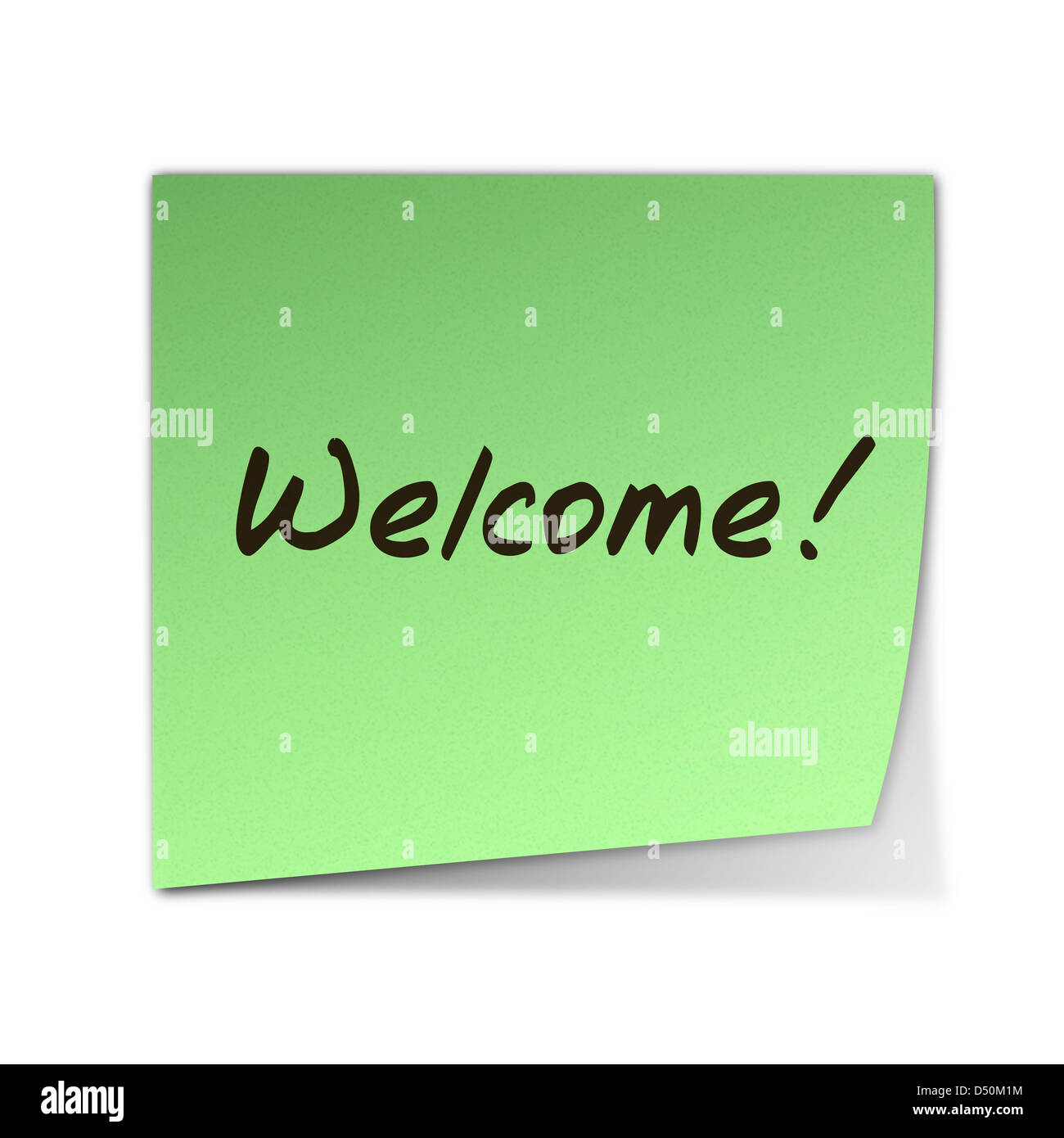 Welcome sheet Cut Out Stock Images & Pictures - Alamy