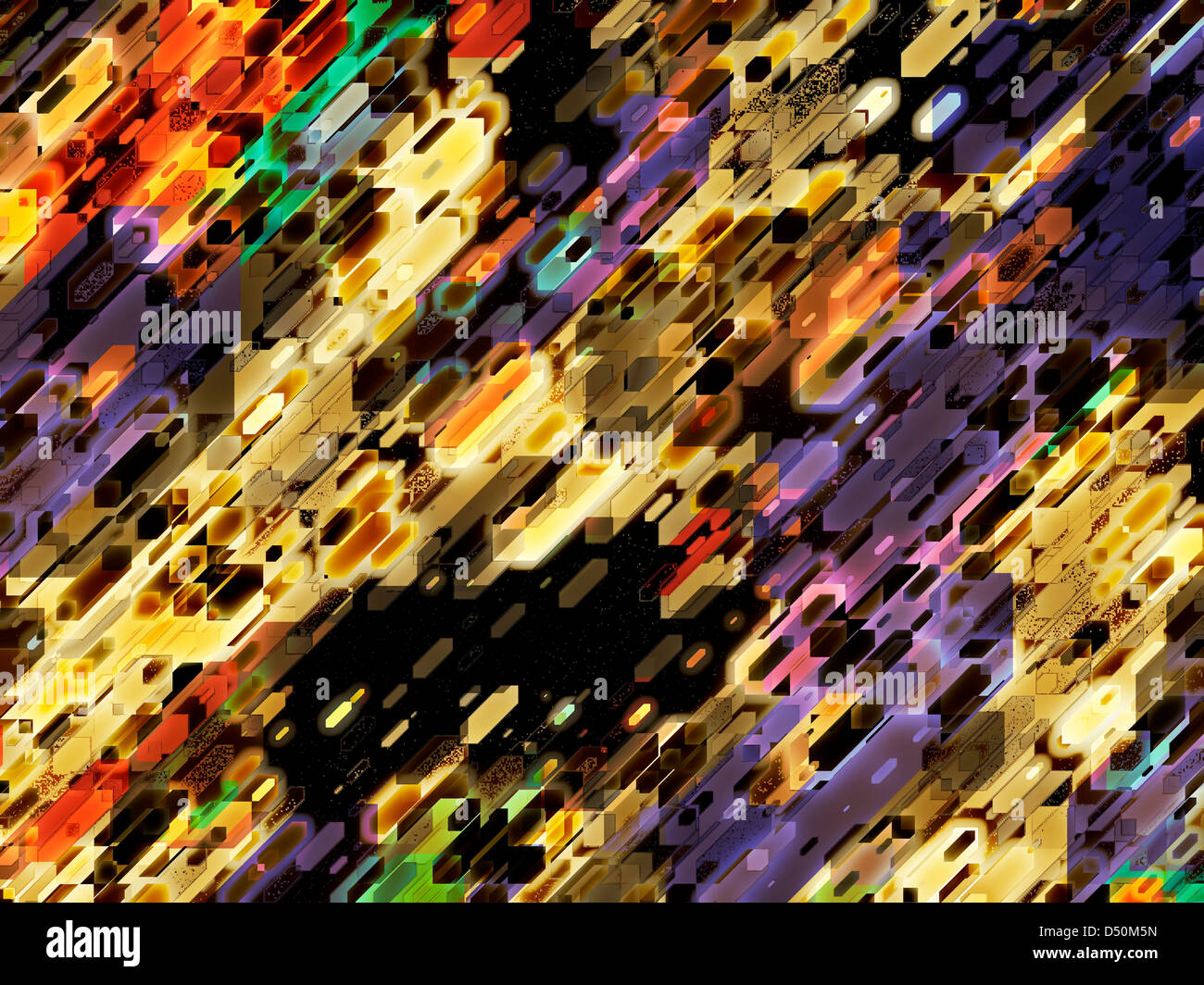 Abstract Glowing Shapes Background Illustration Stock Photo - Alamy