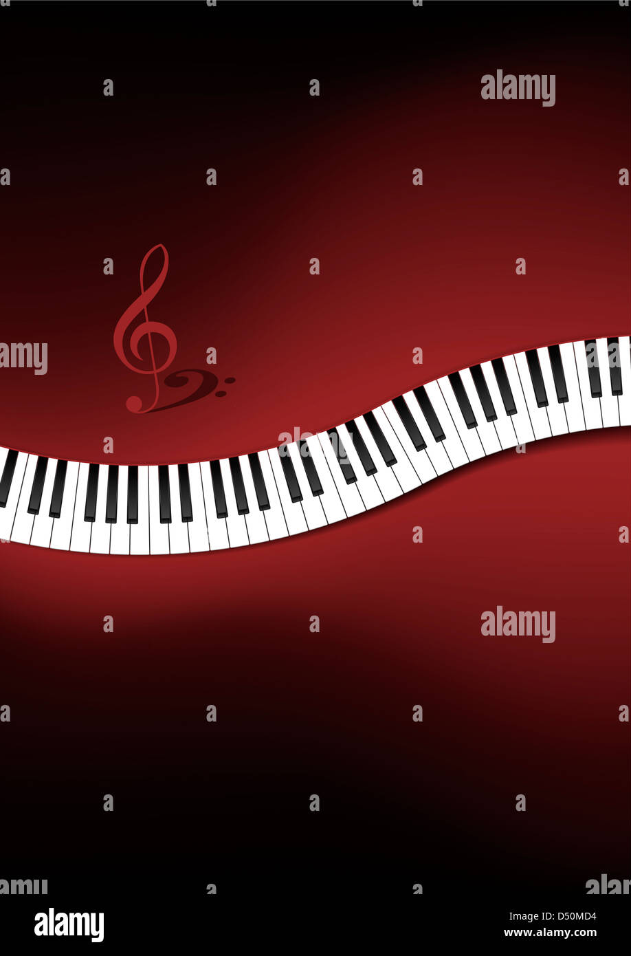Curved Piano Keys Stock Photo - Alamy