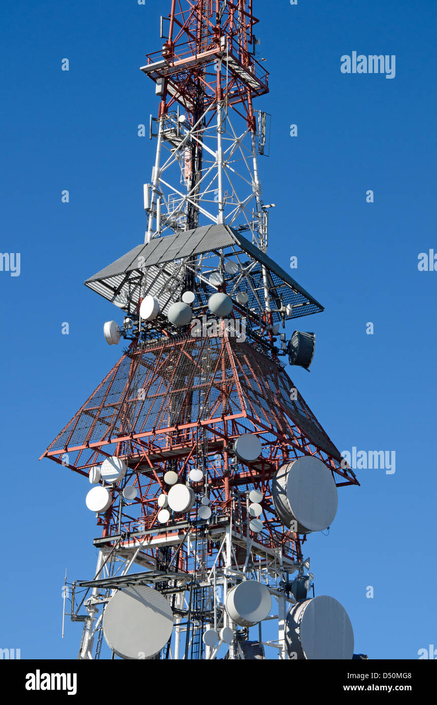 Photo of modern communication antenna Stock Photo - Alamy