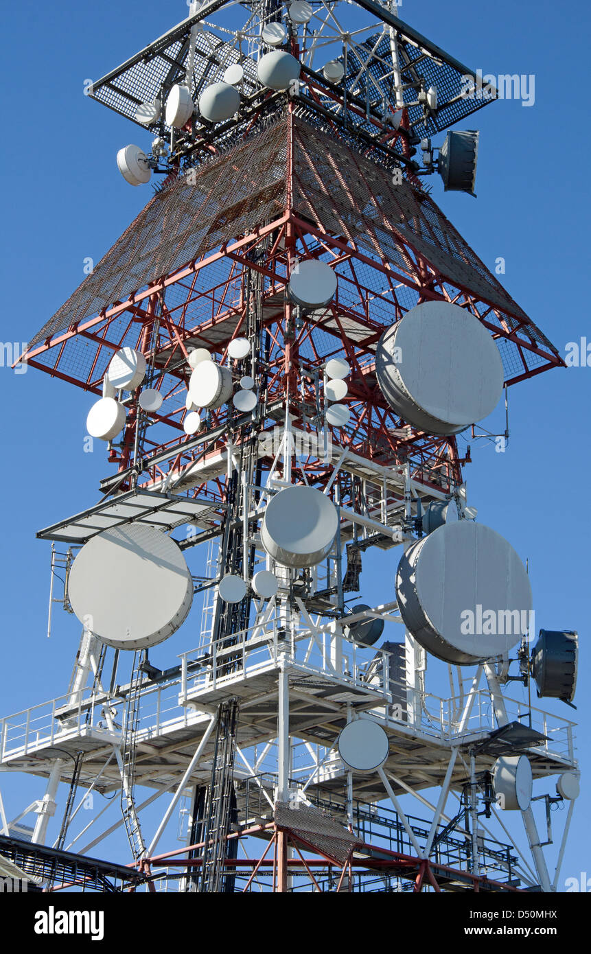 Photo of modern communication antenna Stock Photo - Alamy