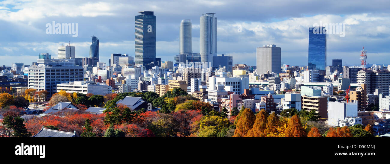 Skyline of downtown Nagoya, Japan in the autumn Stock Photo - Alamy