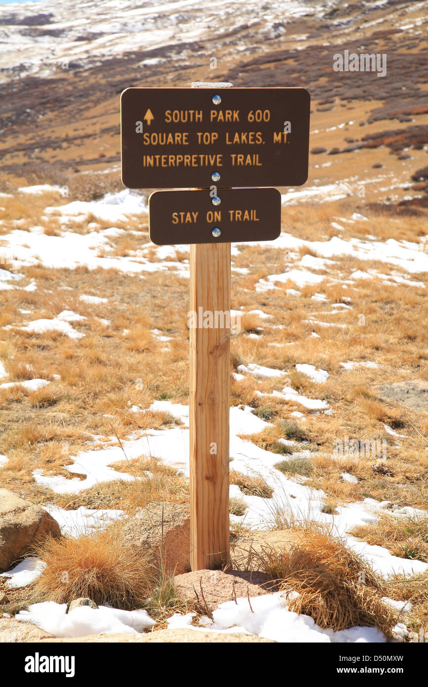 South Park trail sign Stock Photo - Alamy
