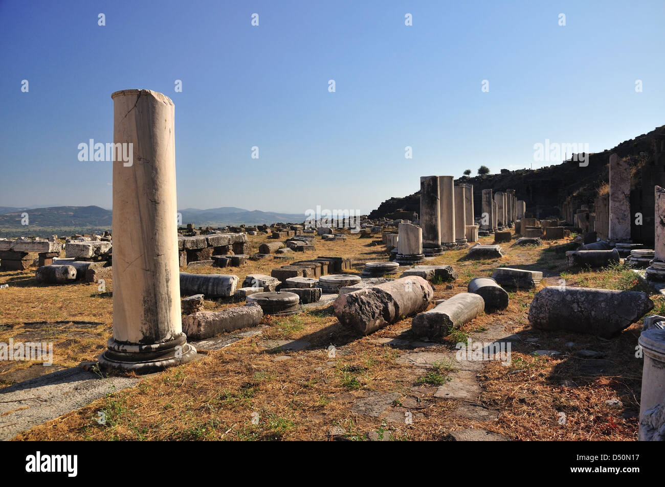 Ancient Greek City of Pergamon in Bergama, Anatolia, Turkey Stock Photo ...