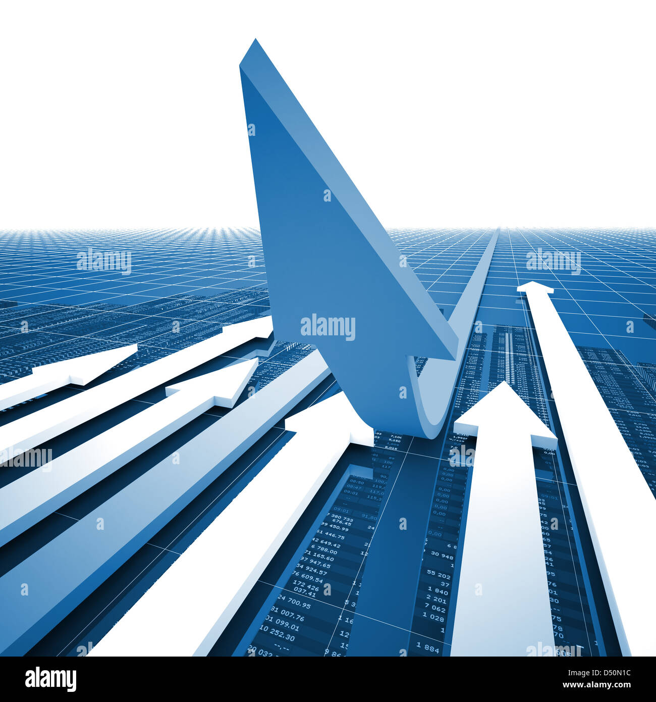 3d image of arrows and financial chart Stock Photo - Alamy