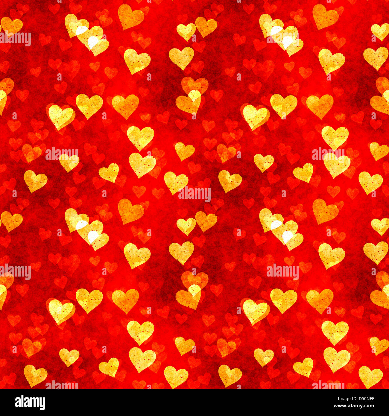 Hearts Seamless Pattern Bitmap Illustration Stock Photo - Alamy