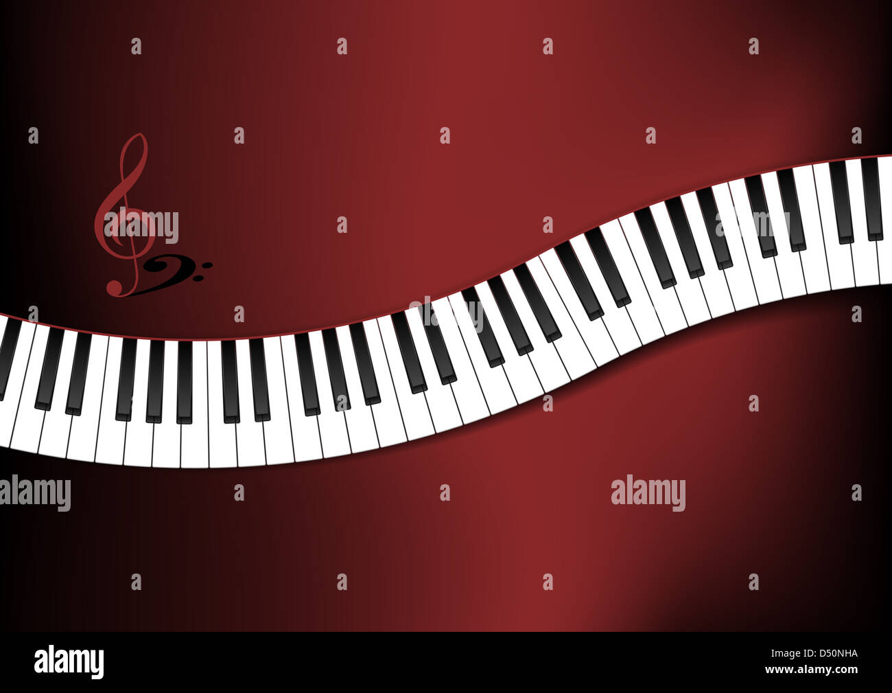 Curved Piano Keys Stock Photo - Alamy