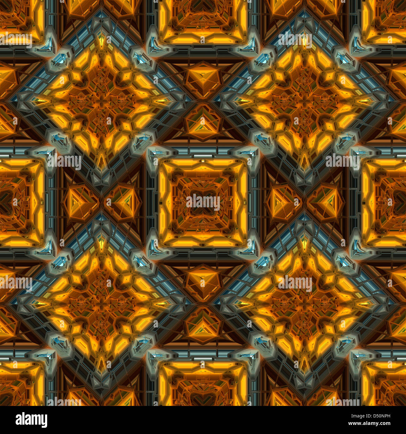 Luxury Metal Seamless Pattern - Hyper Realistic Illustration Stock ...