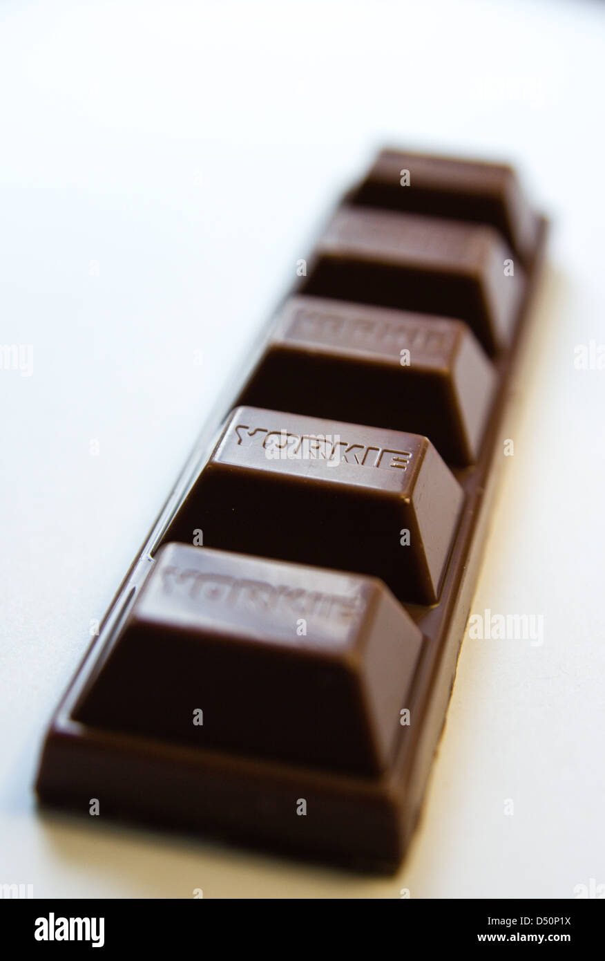 A close up of a freshly unwrapped chocolate bar Stock Photo - Alamy
