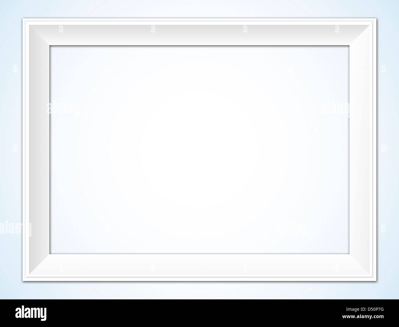 White Picture Frame - Horizontal Vector Illustration Stock Photo - Alamy