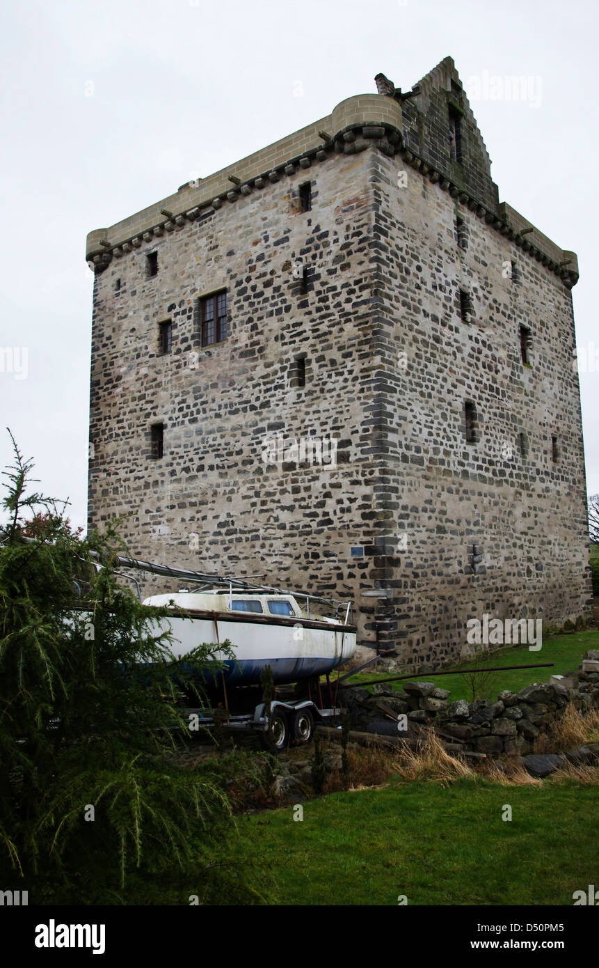 The 15th century Niddry Castle, near Winchburgh in West Lothian ...