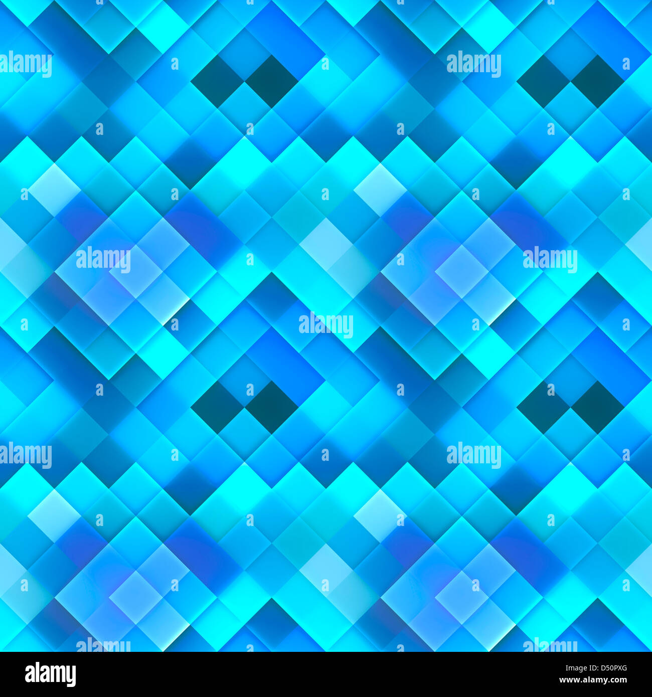 Blue Dynamic Squares Bitmap Seamless Pattern Stock Photo - Alamy
