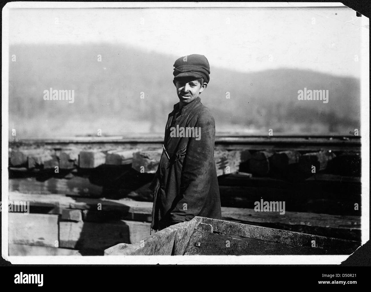 Harley Bruce, a young coupling-boy at tipple of Indian Mine, December ...