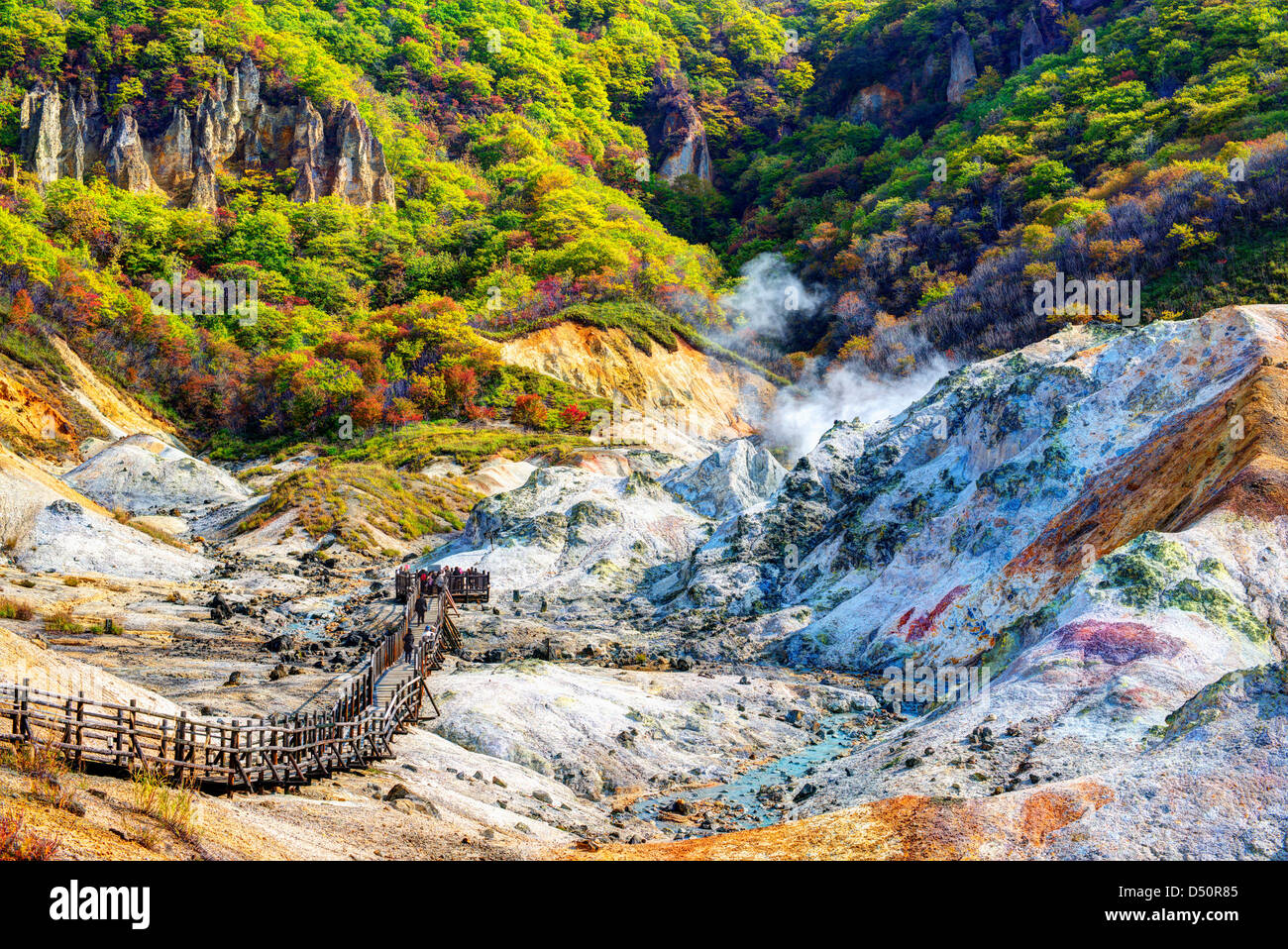 Hell Valley in Noboribetsu, Hokkaido, JP Stock Photo - Alamy