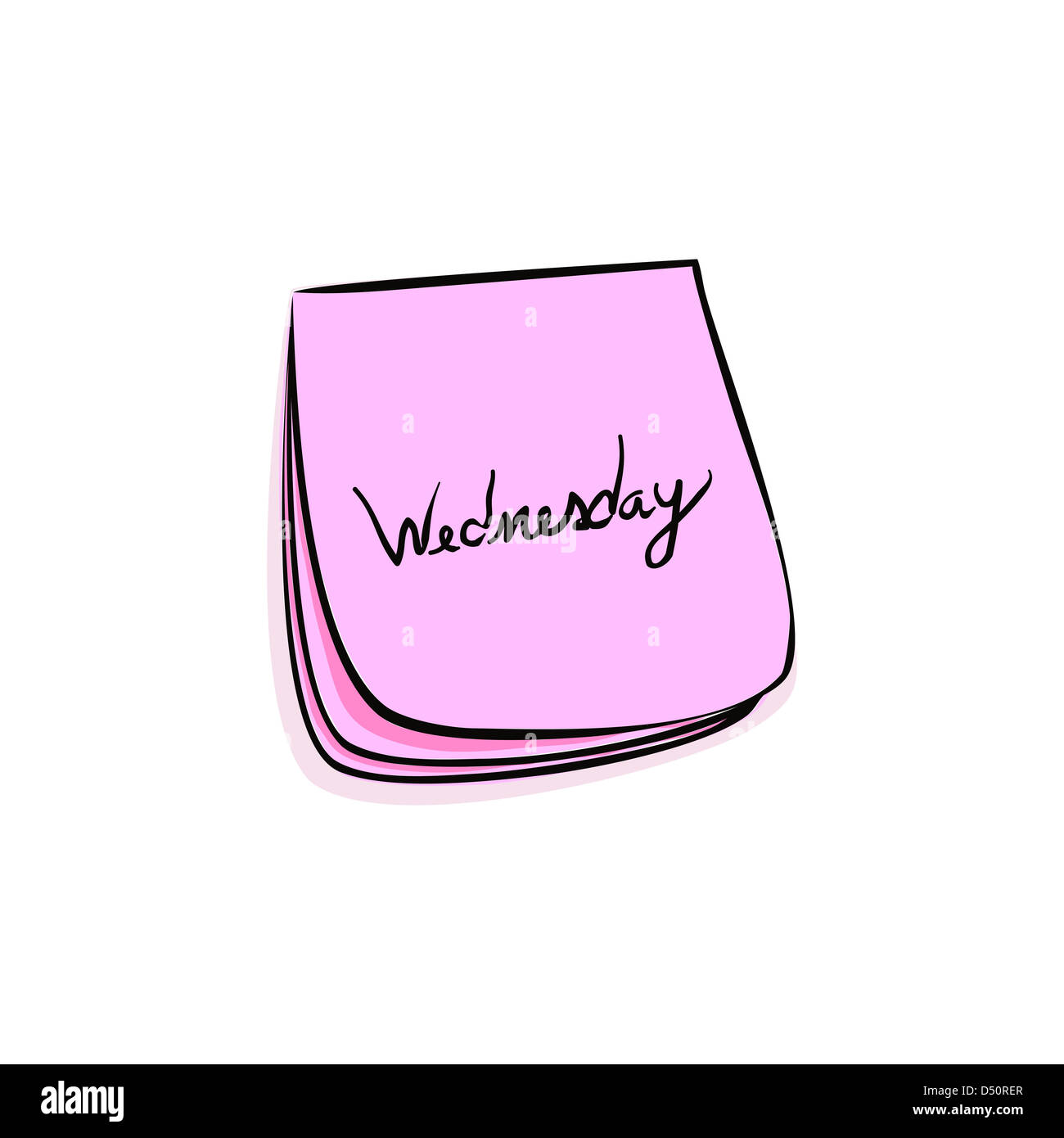 Daily Post-It Notes With Handwritten Monday (jpeg file has clipping ...