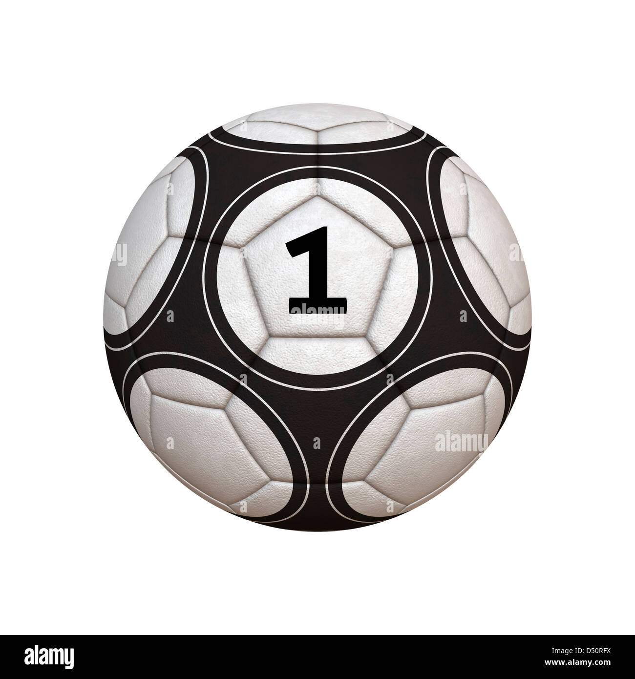 Soccer Ball With Number One - 3D Illustration (ball has clipping path ...