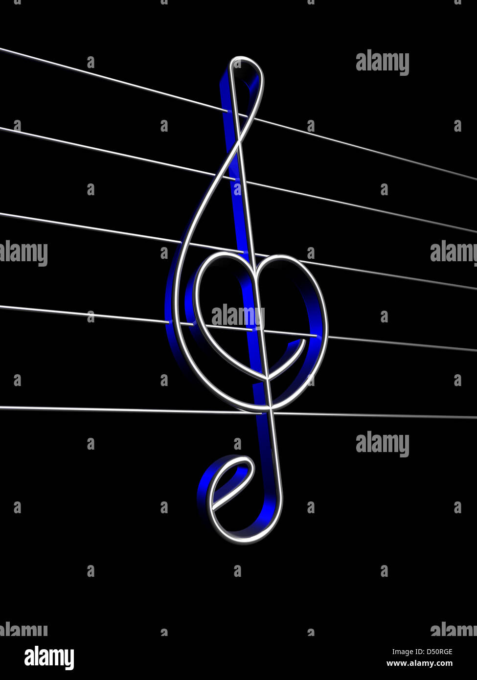 Treble clef heart song hi-res stock photography and images - Alamy
