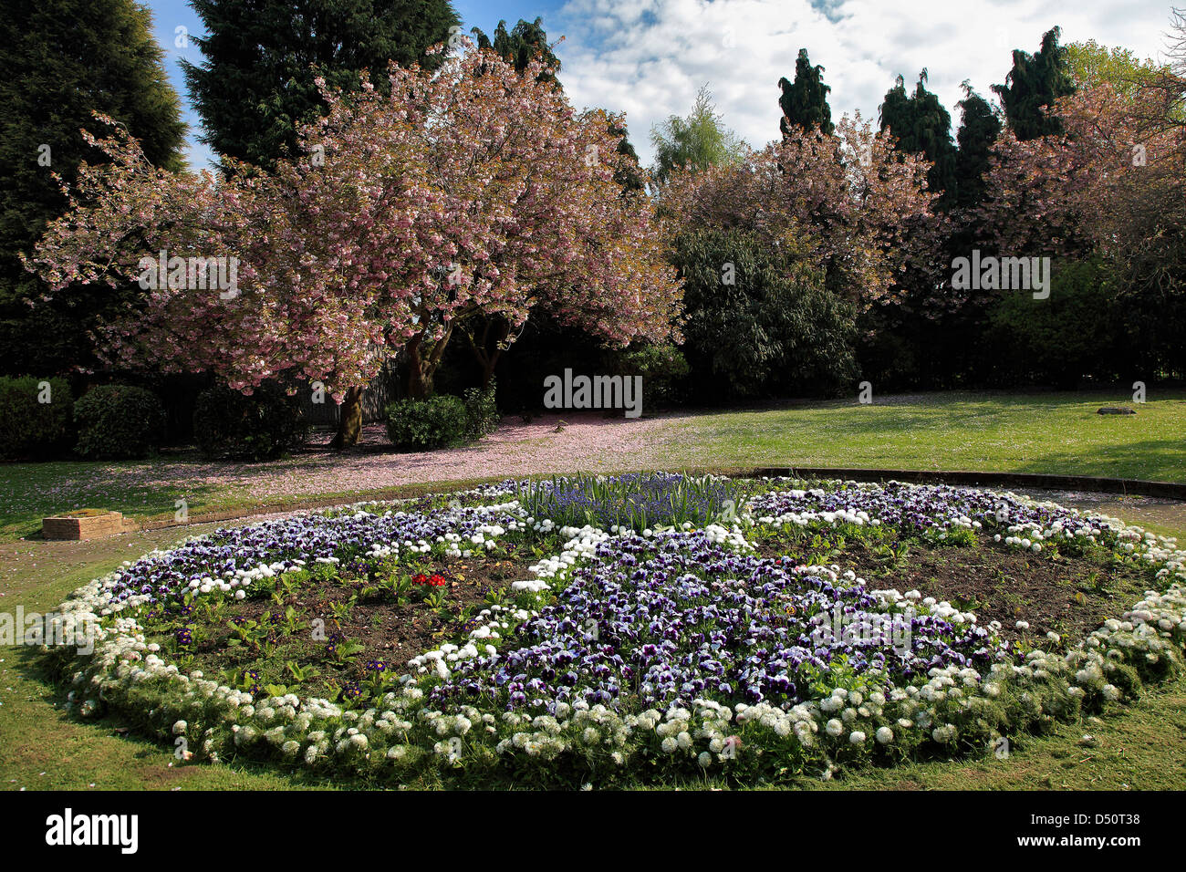Spring Colours in Kings Gardens, in the market town of Retford ...