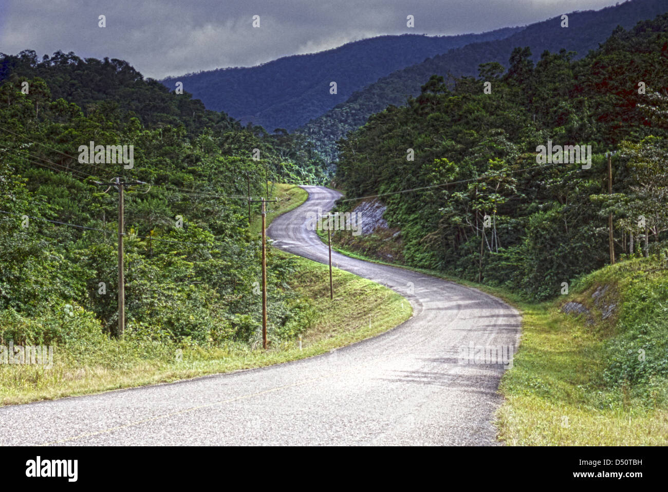 A scenic bend on the Hummingbird Highway, Belize Stock Photo - Alamy