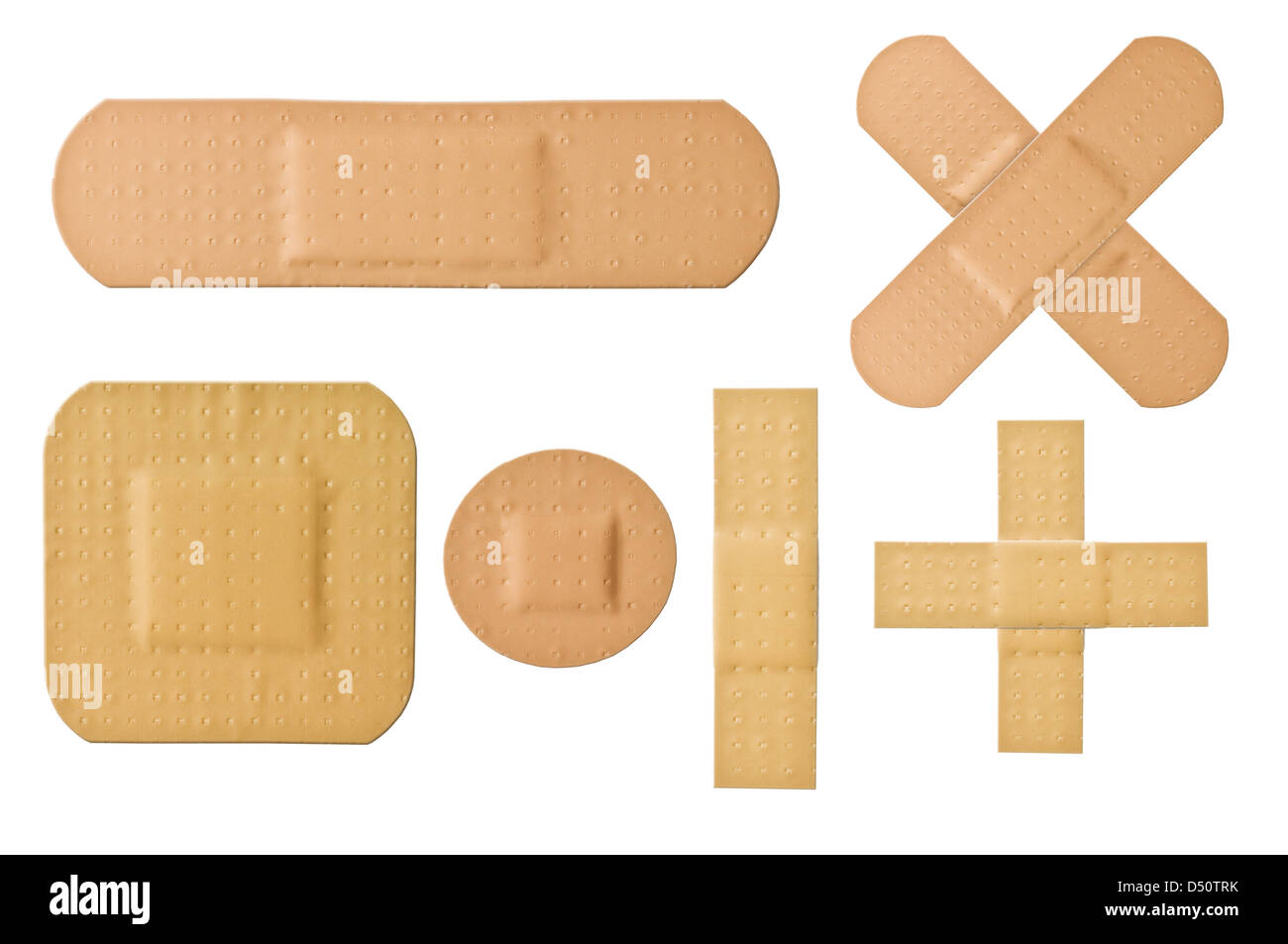 plasters set isolated on white Stock Photo - Alamy