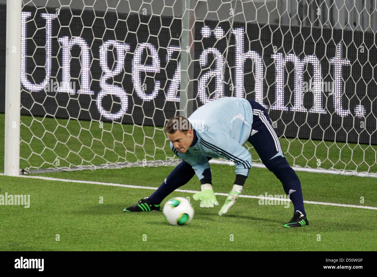 German national team goalkeeper Manuel Neuer catches the ball during a ...