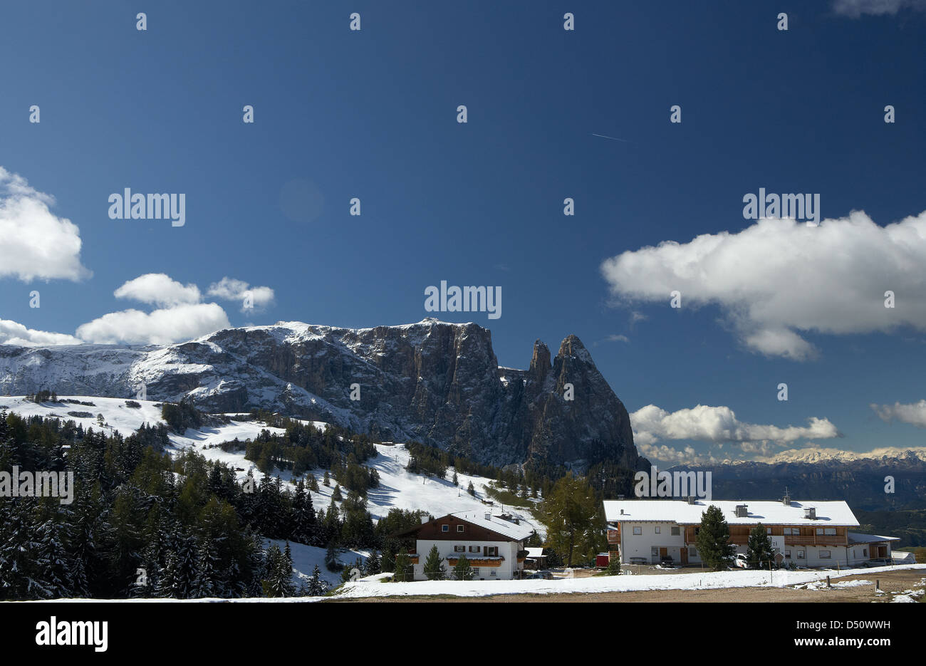 Compatsch, Italy, wintry mountains on the Seiser Alm Stock Photo - Alamy